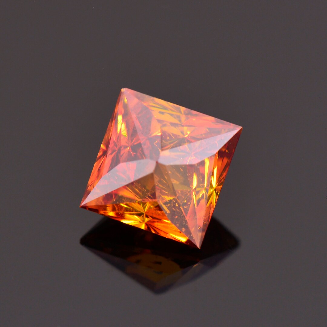 Excellent Orange Sphalerite Gemstone From Spain, 3.12 Cts., 7 Mm., Precision Princess Cut - Etsy