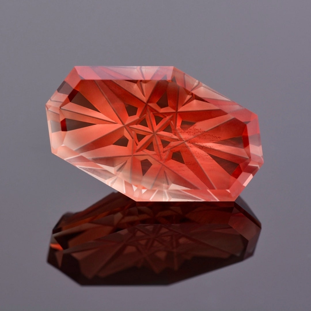 Exquisite Red Sunstone Gem From Oregon, 12.11 Cts., 21x13 Mm., Fantasy ...