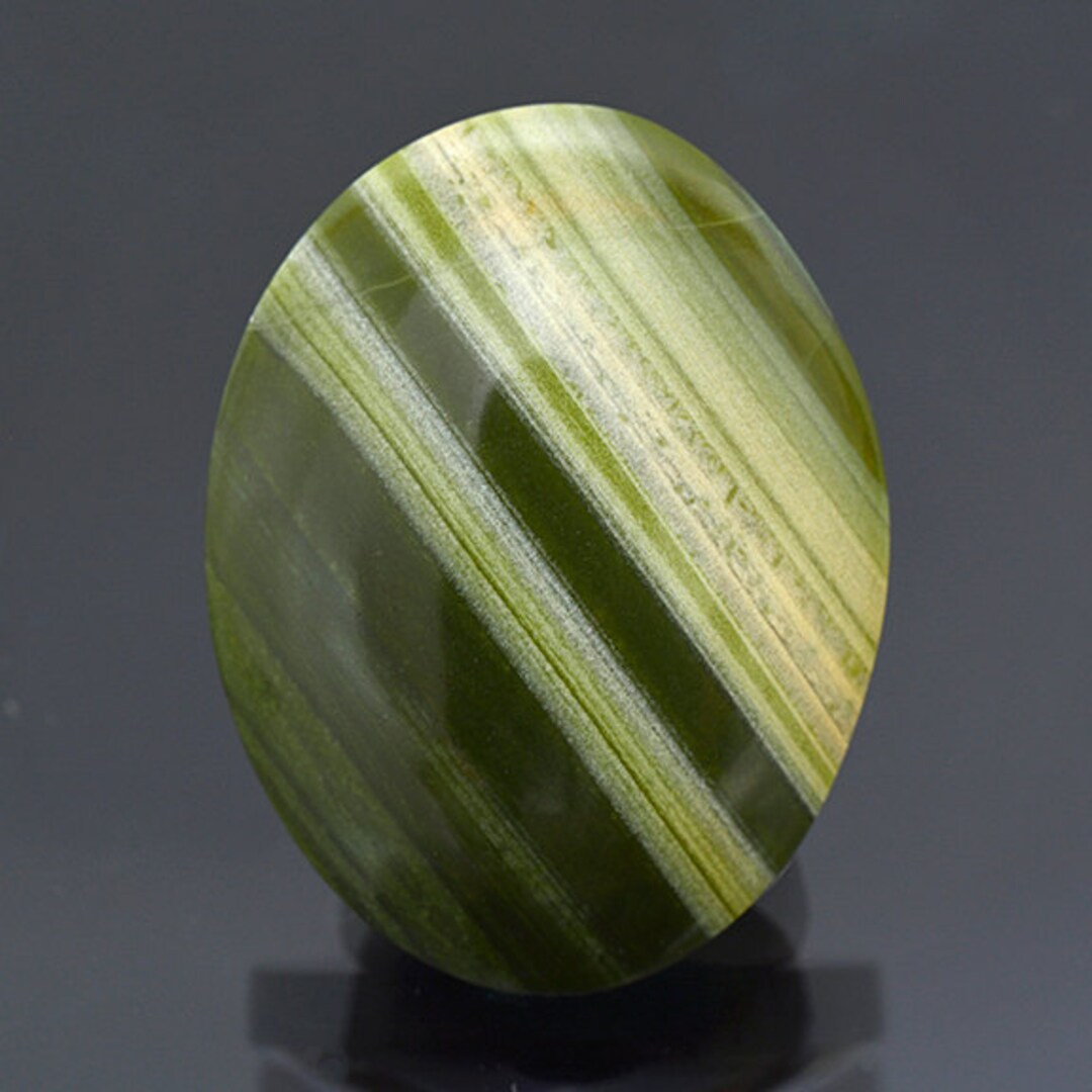 Fine Green Banded Ricolite Cabochon From New Mexico 55.97 Cts. - Etsy