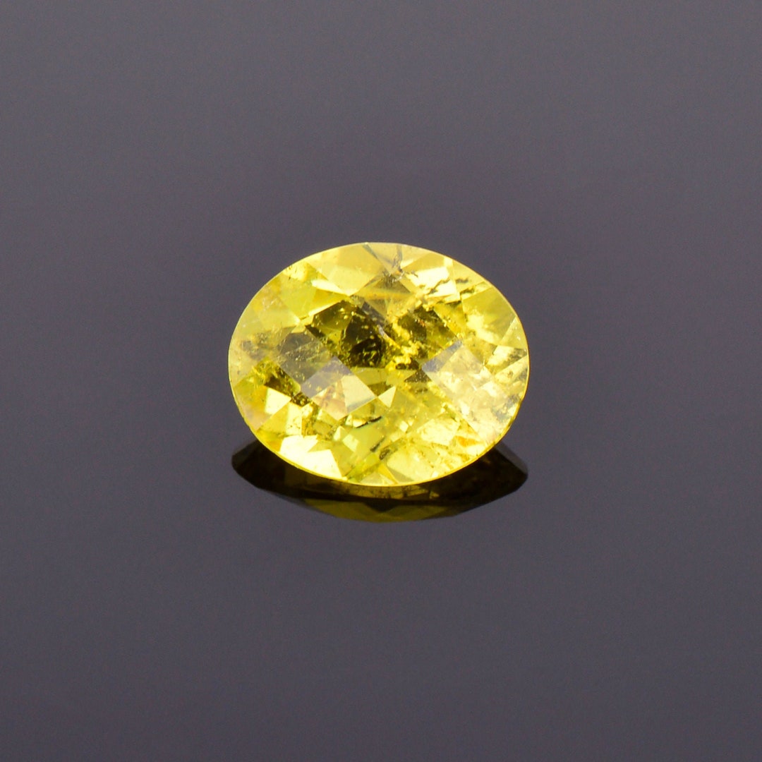 Canary Yellow Sunset Tourmaline Gemstone From Tanzania, 3.23 Cts., 11x9 ...