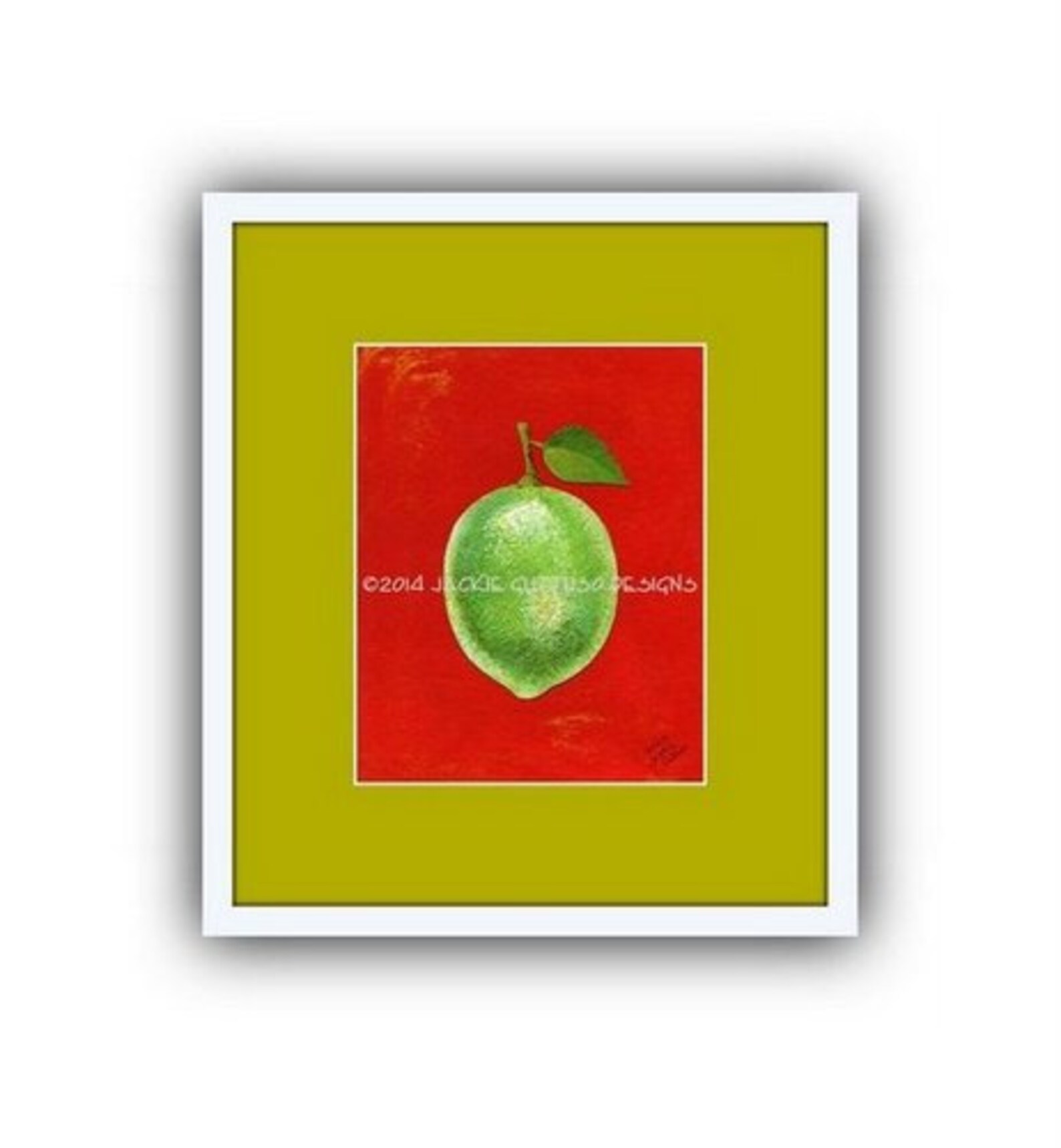 Lime Art 8 X 10 Giclee Print, Lime Green Citrus Kitchen Wall Art ...
