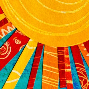 Sun Collage Art Print, Giclee 5 X 7", Uplifting Gift, Sun Wall Art ...