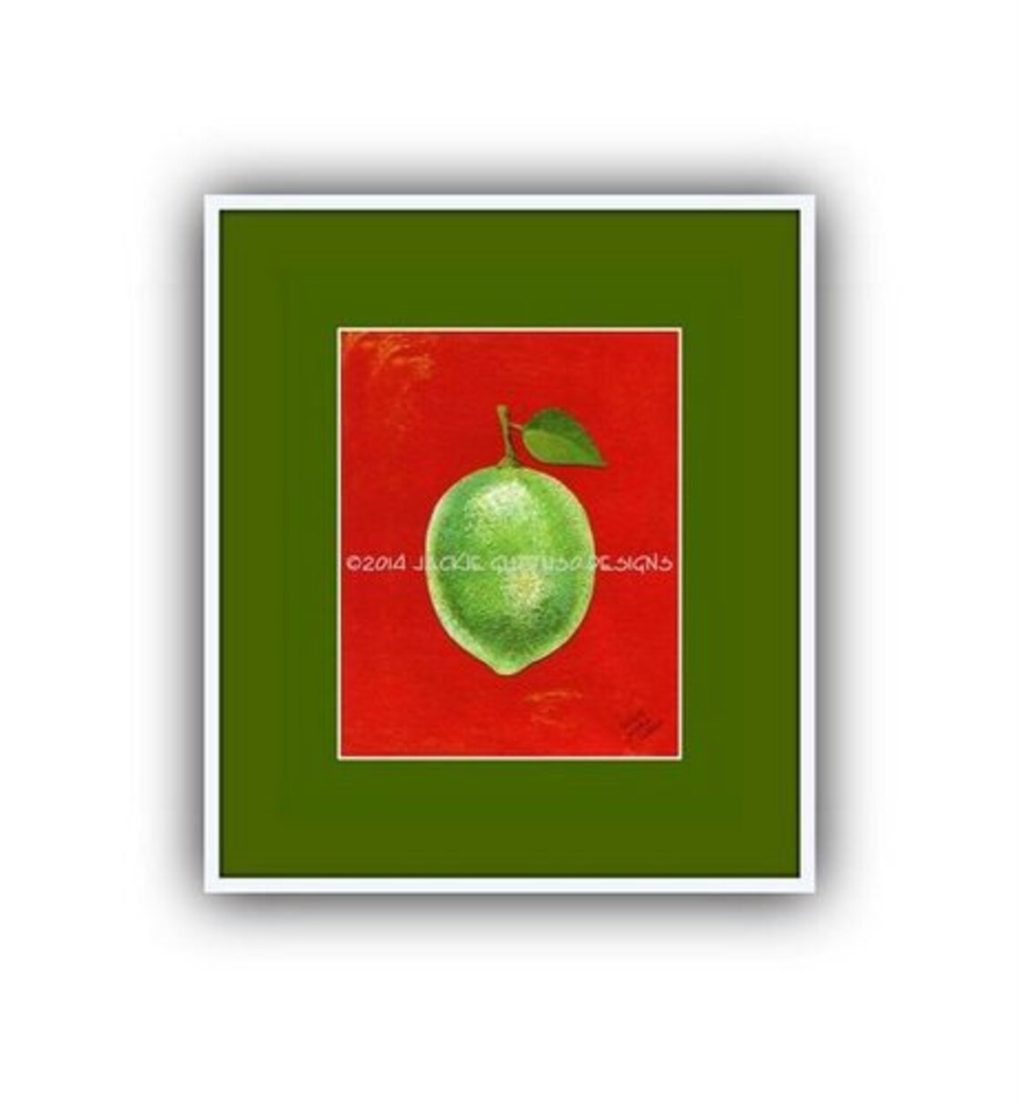Lime Art 8 X 10 Giclee Print, Lime Green Citrus Kitchen Wall Art ...
