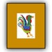 Colorful Rooster Collage Art, Giclee Print 5 X 7", Acrylic Chicken ...