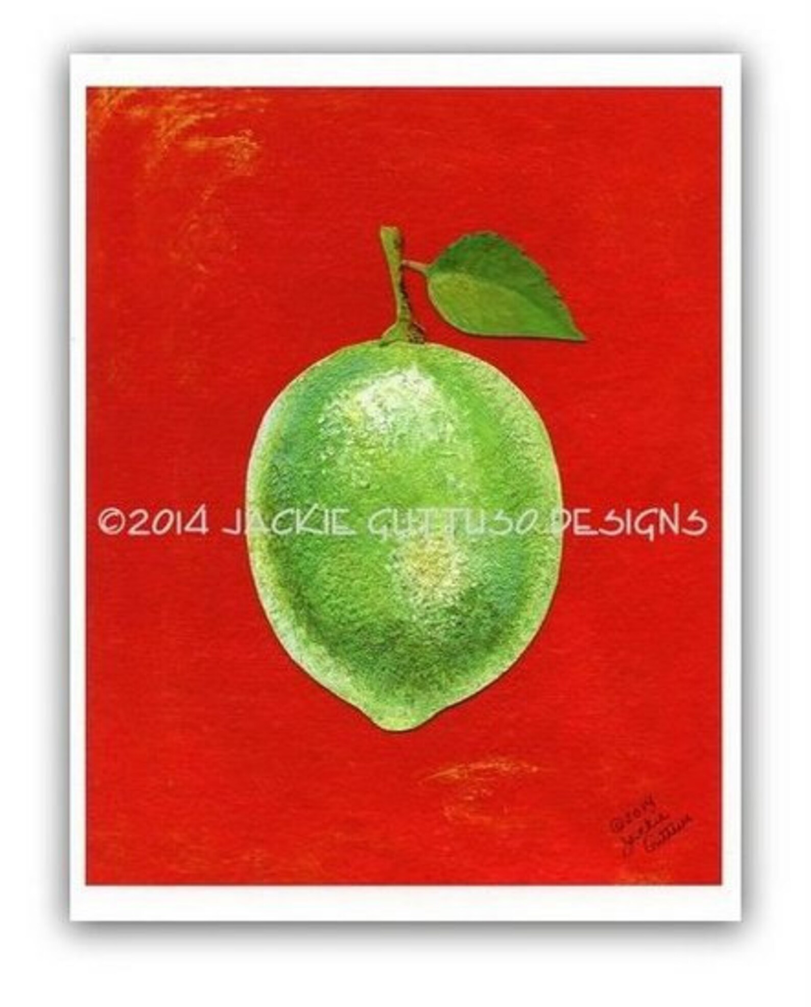 Lime Art 8 X 10 Giclee Print, Lime Green Citrus Kitchen Wall Art ...