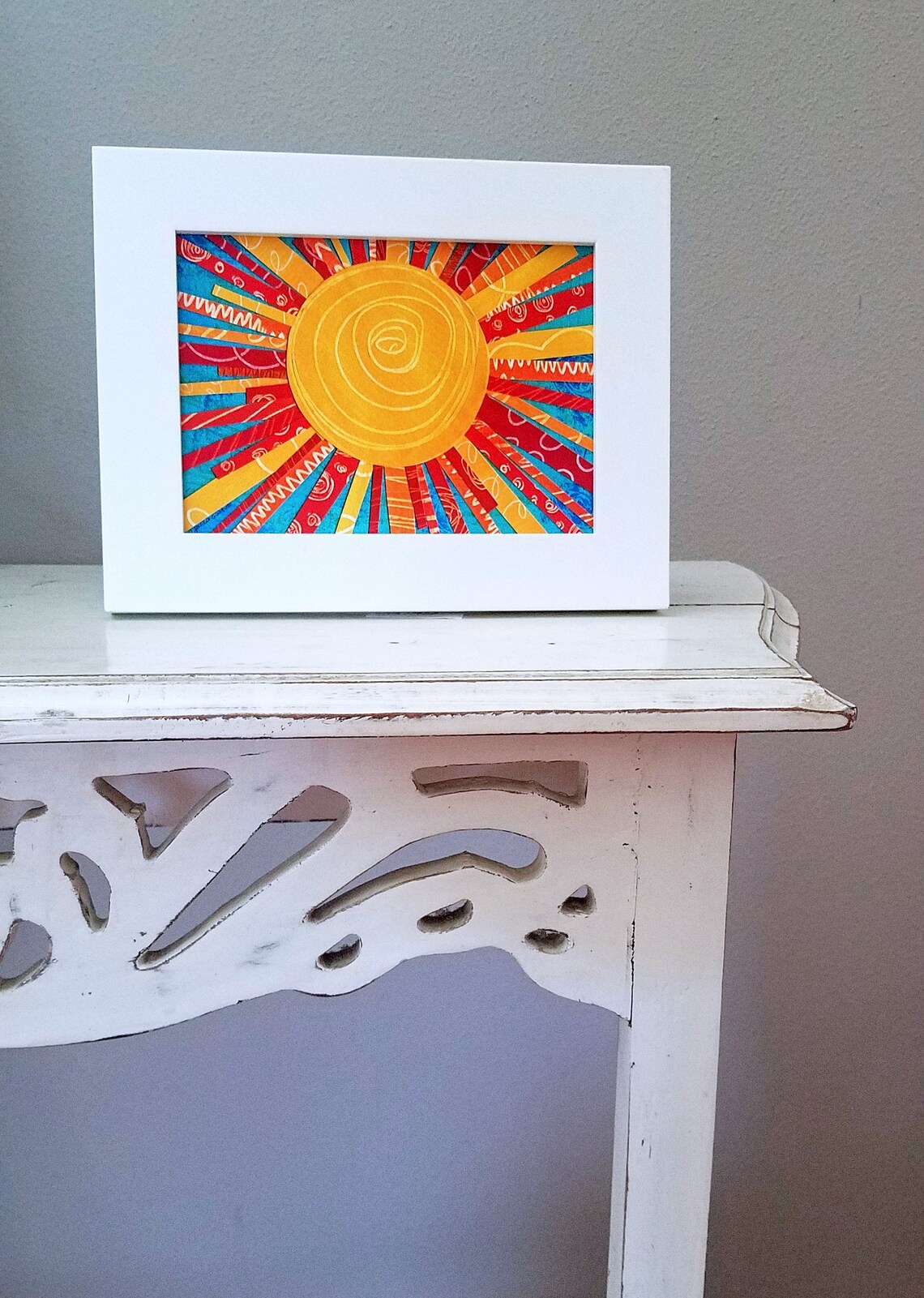 Sun Collage Art Print Giclee 5 X 7 Uplifting Gift Sun | Etsy