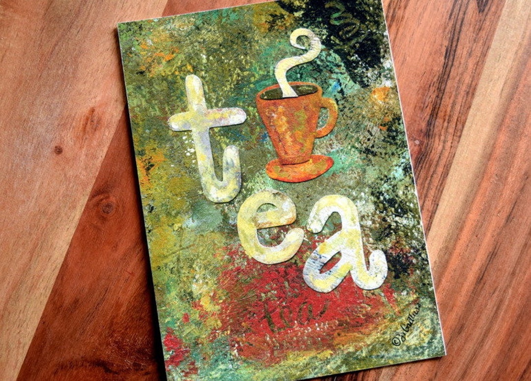 Tea Art Print, 5 X 7" Giclee, Tea Lover Gift Under 30, Tea Cup Art, Tea ...