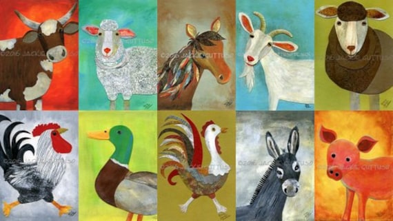 Farm Animals Collage For Toddlers
