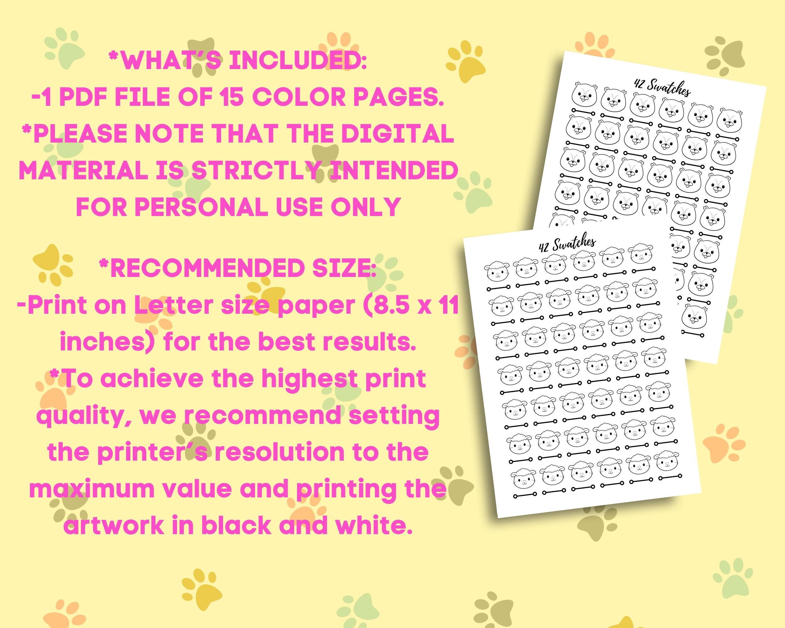 Marker Practice Sheets & Blank Color Swatch Charts,printable Marker ...
