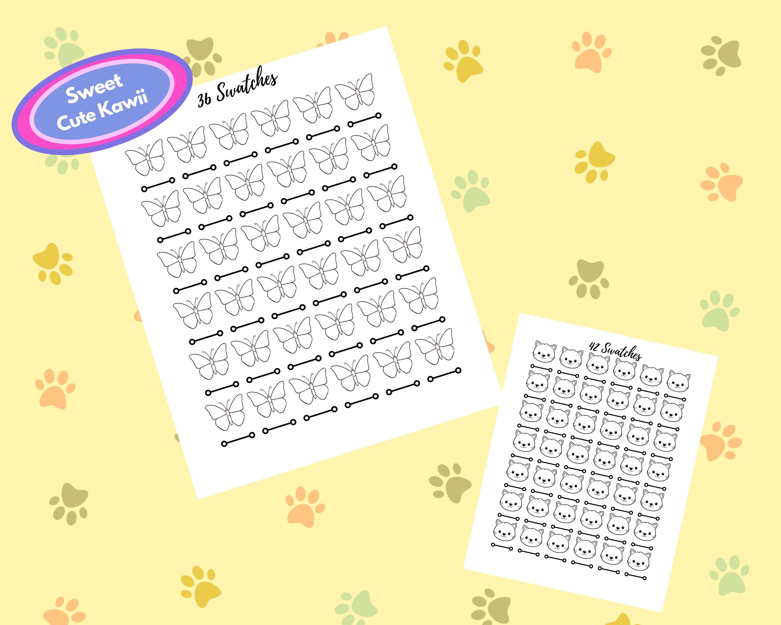 Marker Practice Sheets & Blank Color Swatch Charts,printable Marker ...