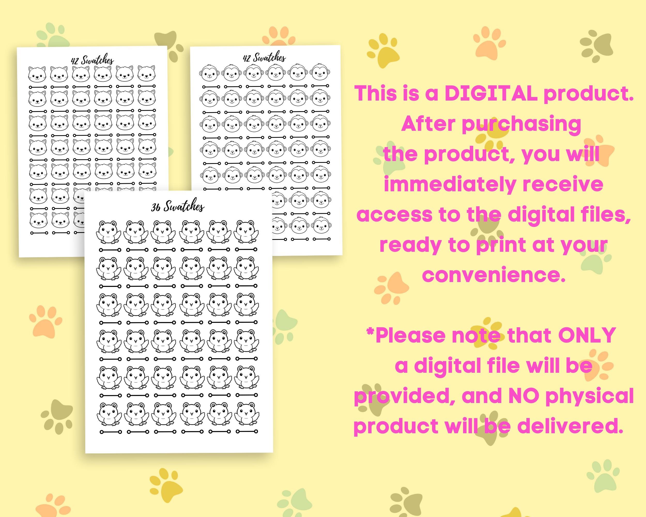 Marker Practice Sheets & Blank Color Swatch Charts,printable Marker ...