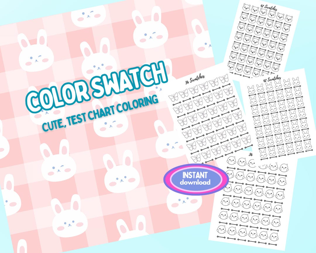 Marker Practice Sheets & Blank Color Swatch Charts,printable Marker ...