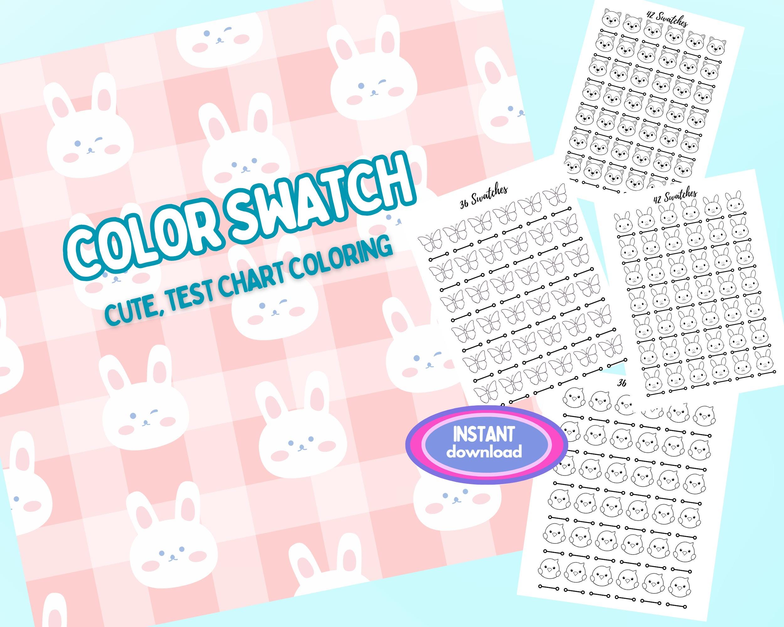 Marker Practice Sheets & Blank Color Swatch Charts,printable Marker ...