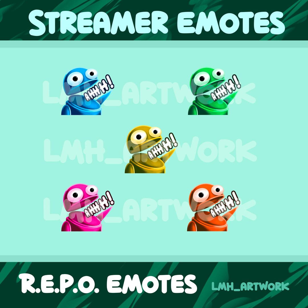 5 - R.E.P.O. Rainbow Themed Emote Package (part 1) for Twitch Streamers ...