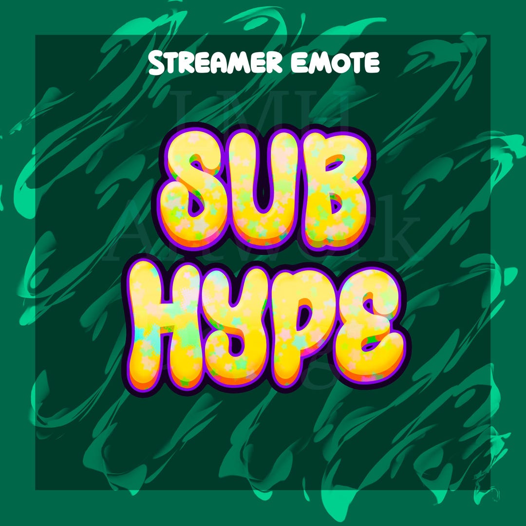 Cute Sub Hype - Twitch Sub Emote | Twitch Sub Emote - Etsy
