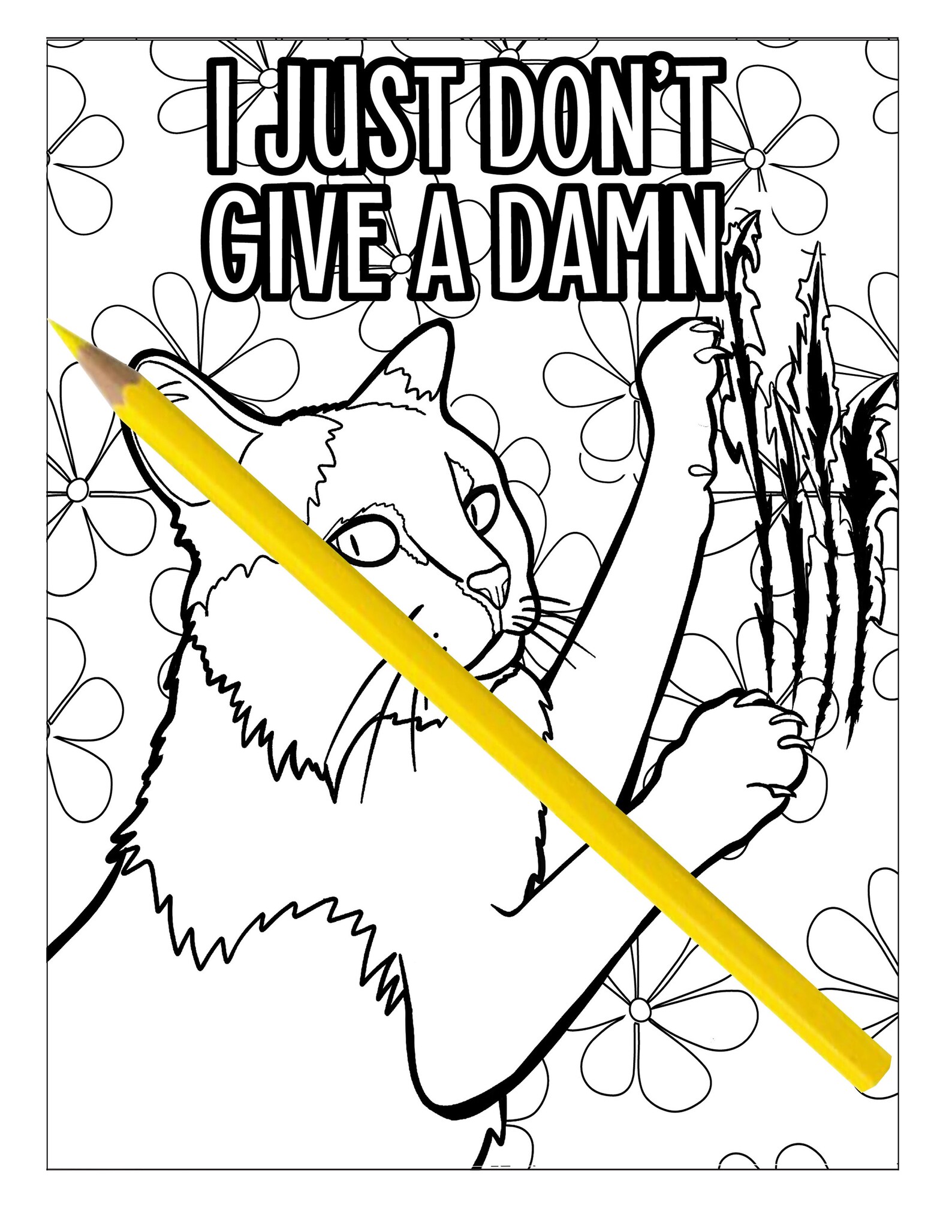 Swearing Cats Catitude Cat Coloring Book: Funny Cat Coloring - Etsy