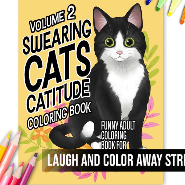 Cat Coloring - Etsy