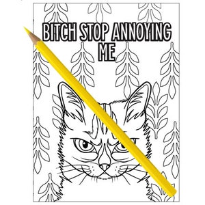 Swearing Cats Catitude Cat Coloring Book Volume 2: Funny Cat - Etsy
