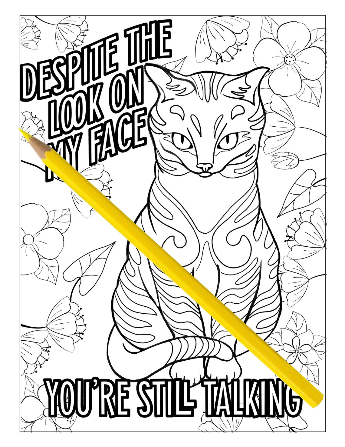 Swearing Cats Catitude Cat Coloring Book: Funny Cat Coloring - Etsy