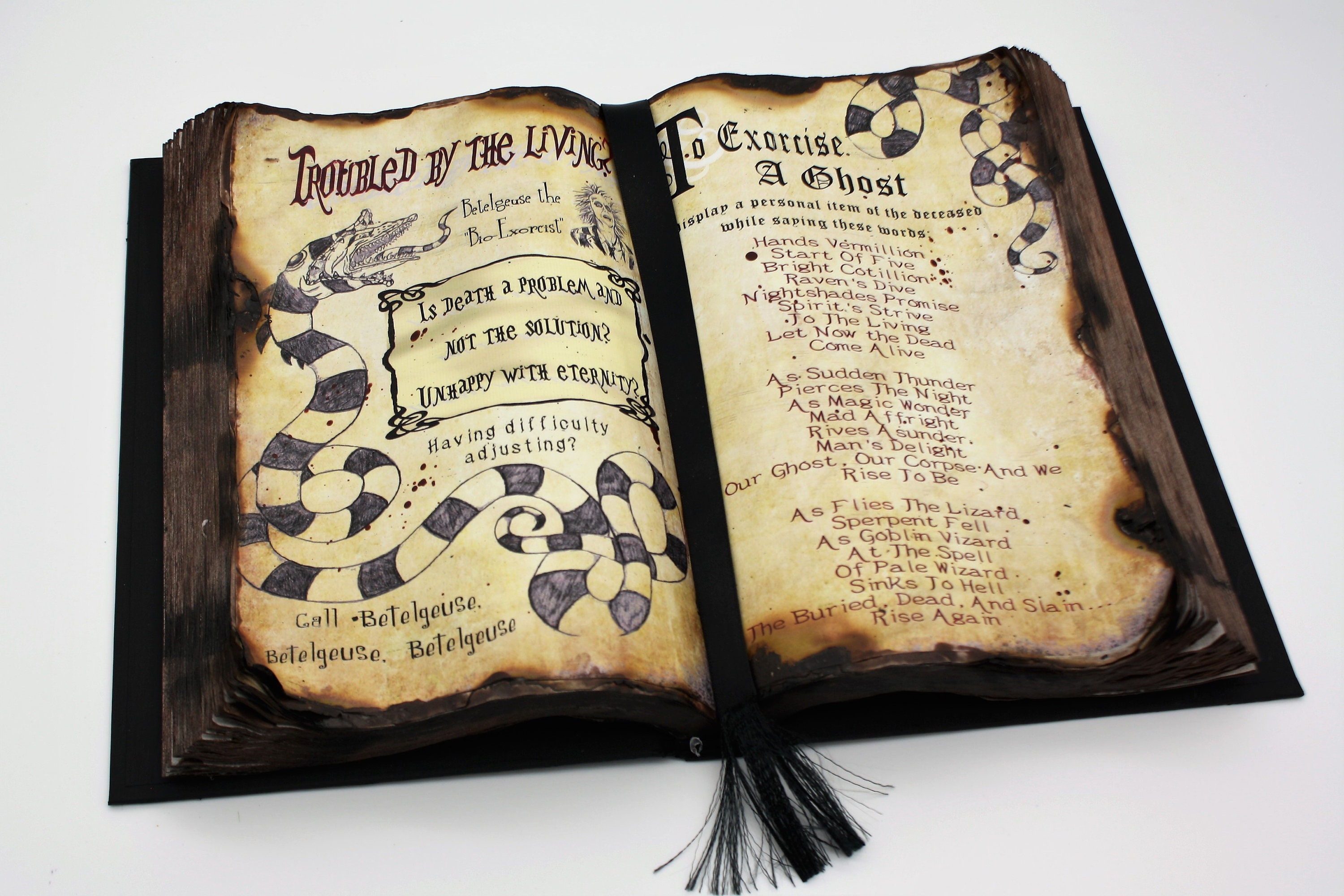 Beetlejuice Inspired Spell Book - Etsy