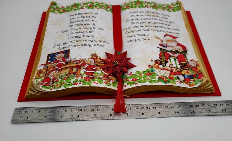 Santa Claus is Coming to Town Display Decor Book - Etsy