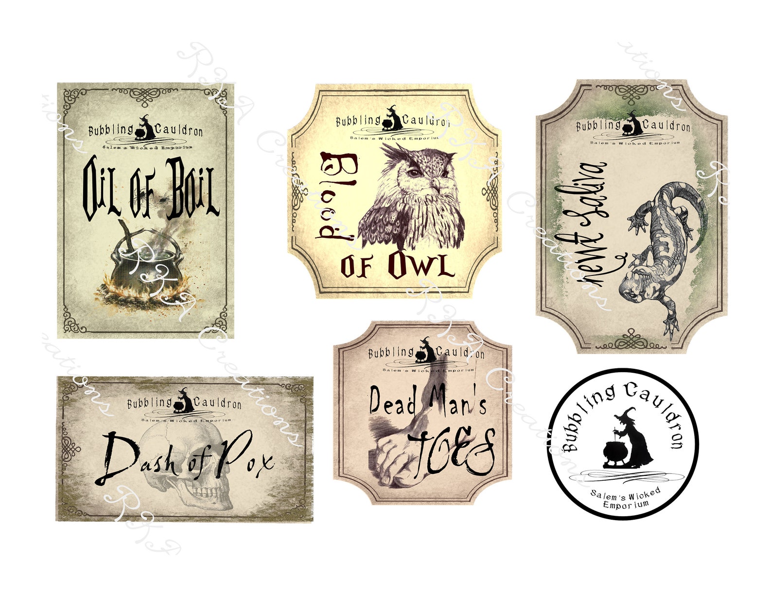 Hocus Pocus Inspired Potion Labels - Etsy