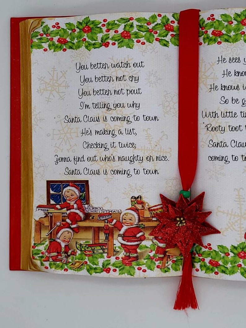 Santa Claus is Coming to Town Display Decor Book - Etsy
