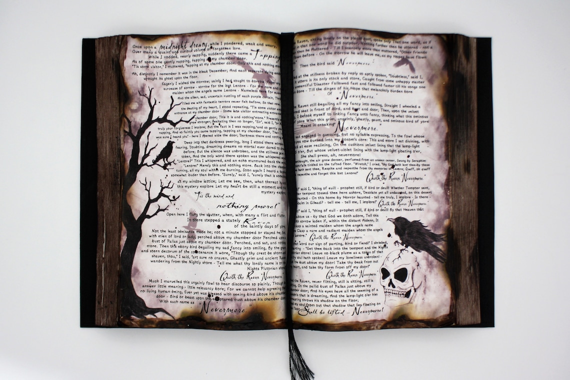 Nevermore Book Inspired by Edgar Allan Poe the Raven - Etsy