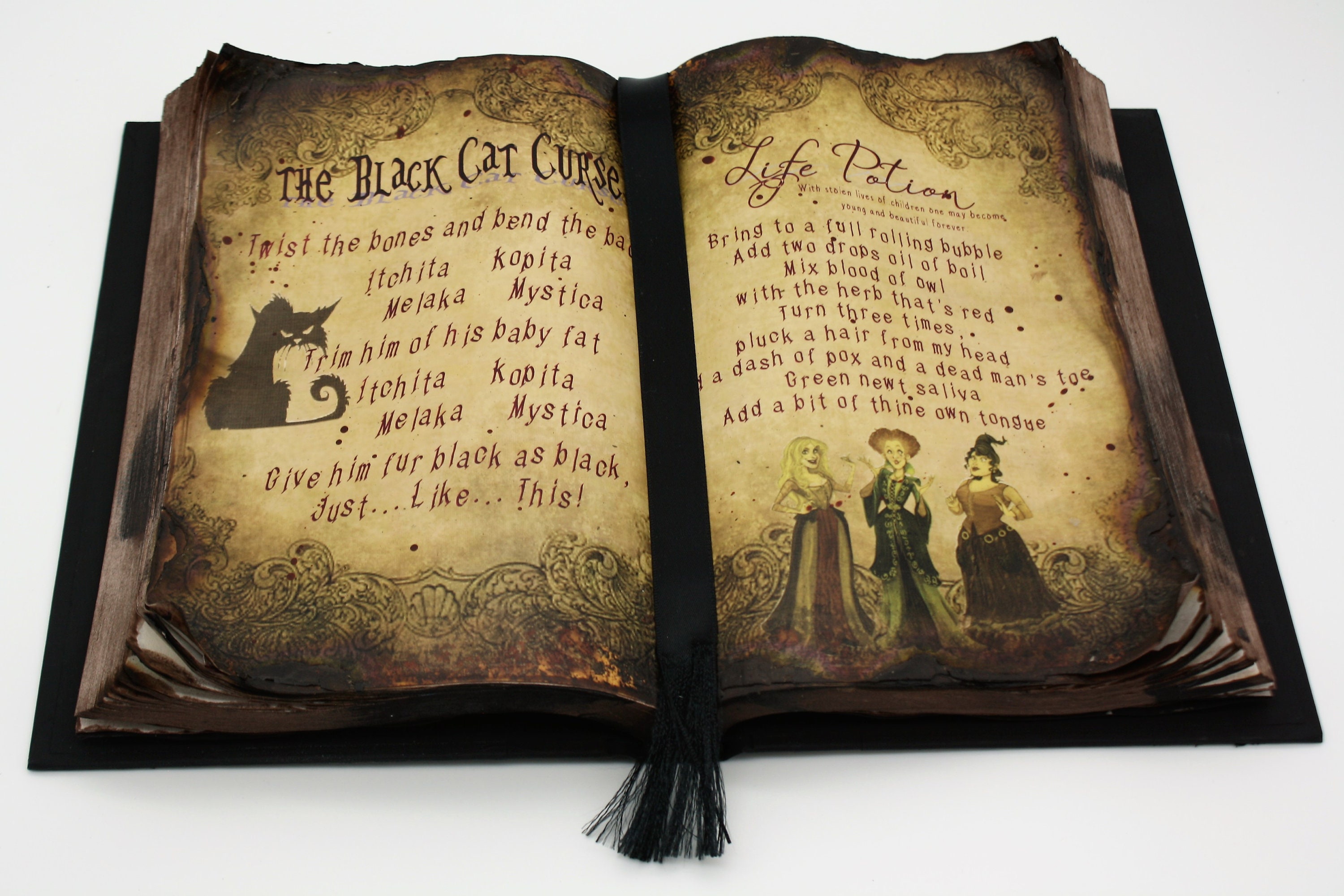Black Cat Curse and Life Potion Spell Book Hocus Pocus - Etsy Australia