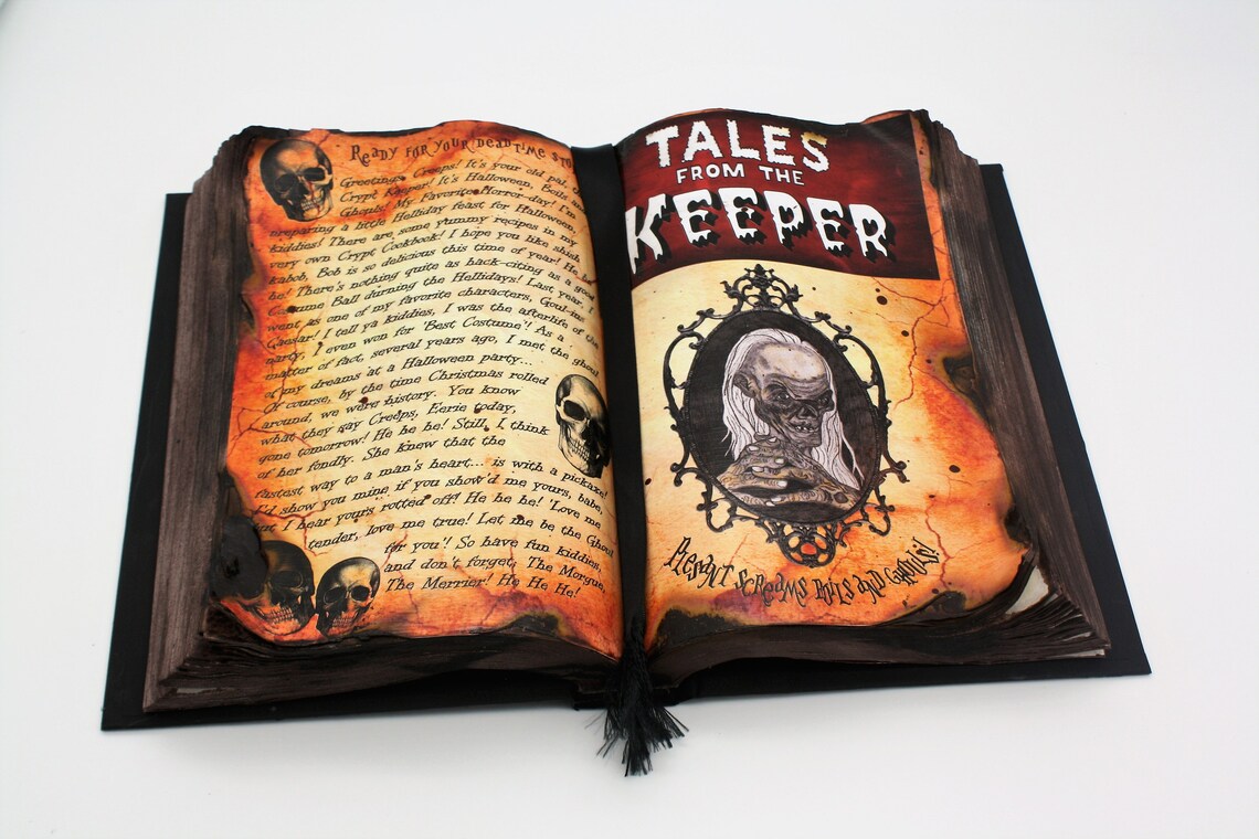 Crypt Keeper Spooky Halloween Book Decor - Etsy