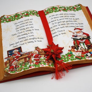 Santa Claus is Coming to Town Display Decor Book - Etsy