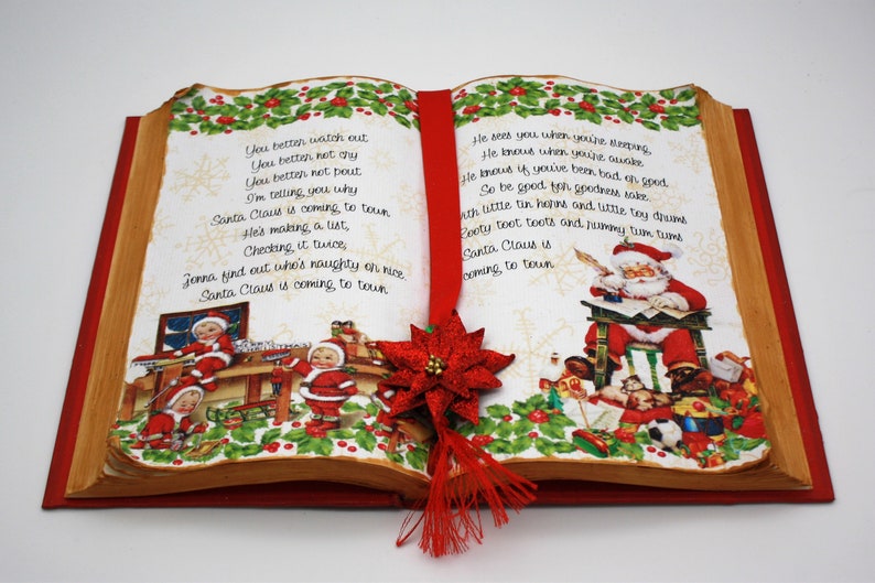 Santa Claus is Coming to Town Display Decor Book - Etsy