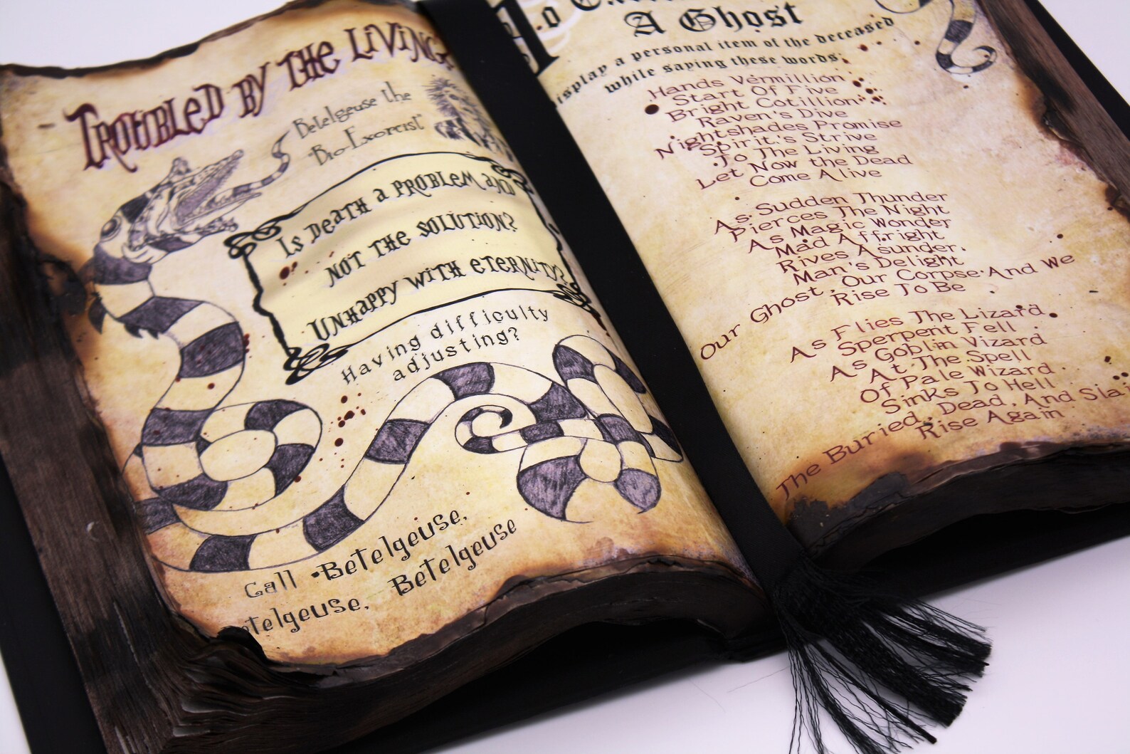 Beetlejuice Inspired Spell Book - Etsy
