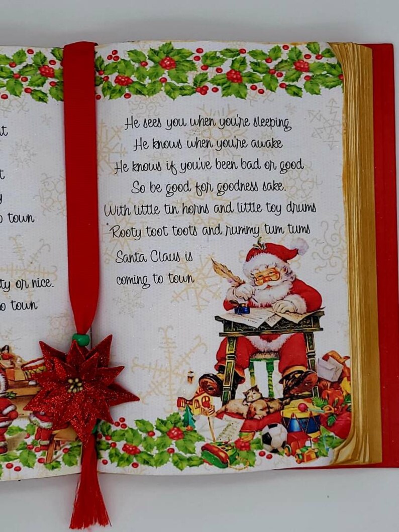 Santa Claus is Coming to Town Display Decor Book - Etsy