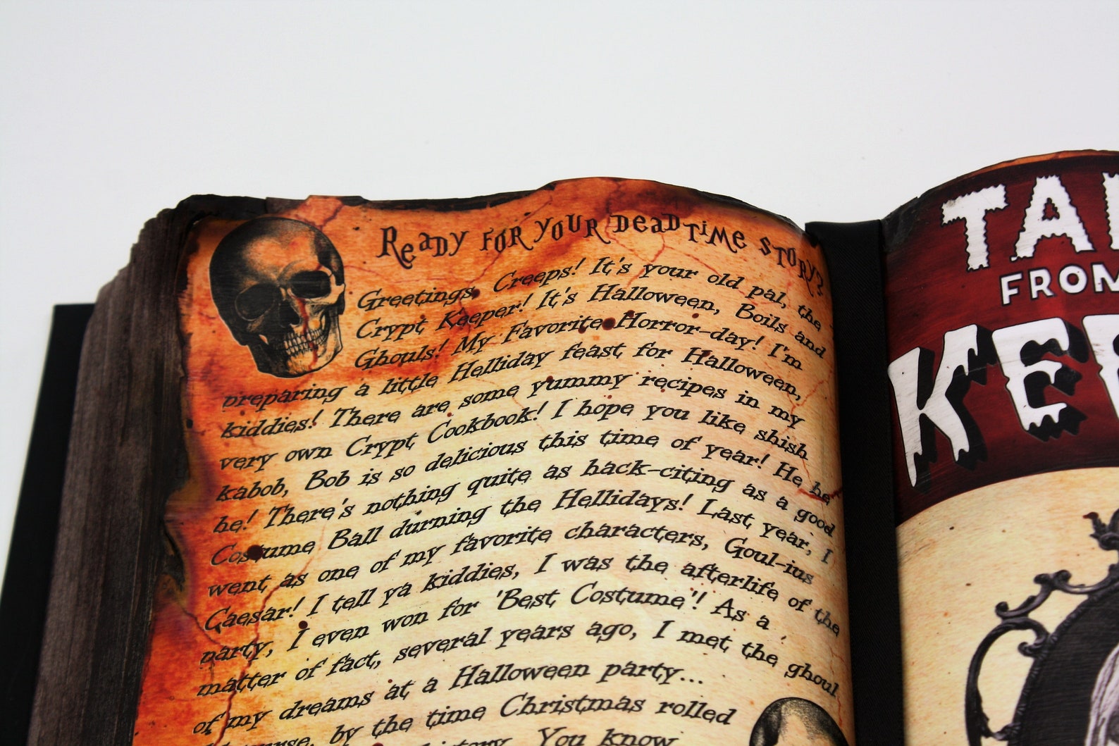 Crypt Keeper Spooky Halloween Book Decor | Etsy