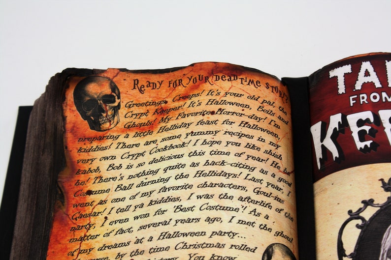 Crypt Keeper Spooky Halloween Book Decor - Etsy