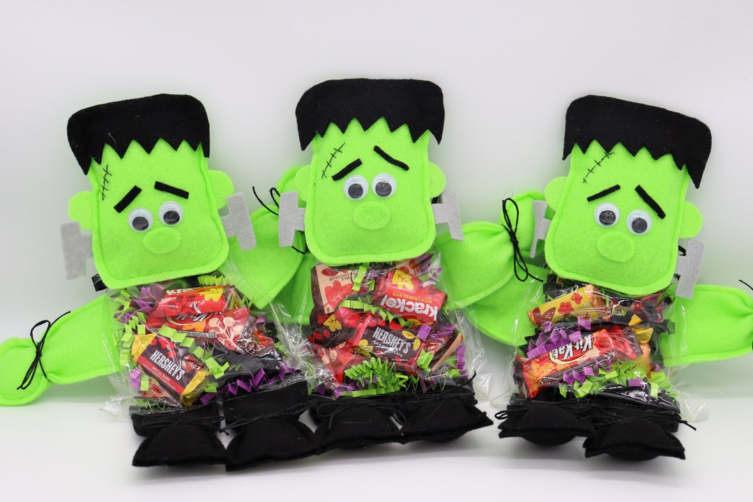 Frankenstein Monster Candy Treat Bags (set of 3) - Etsy