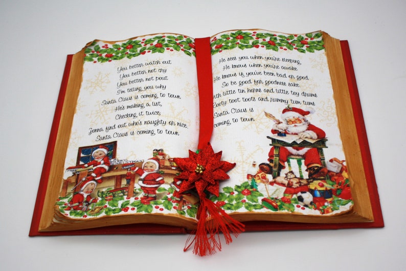 Santa Claus is Coming to Town Display Decor Book - Etsy