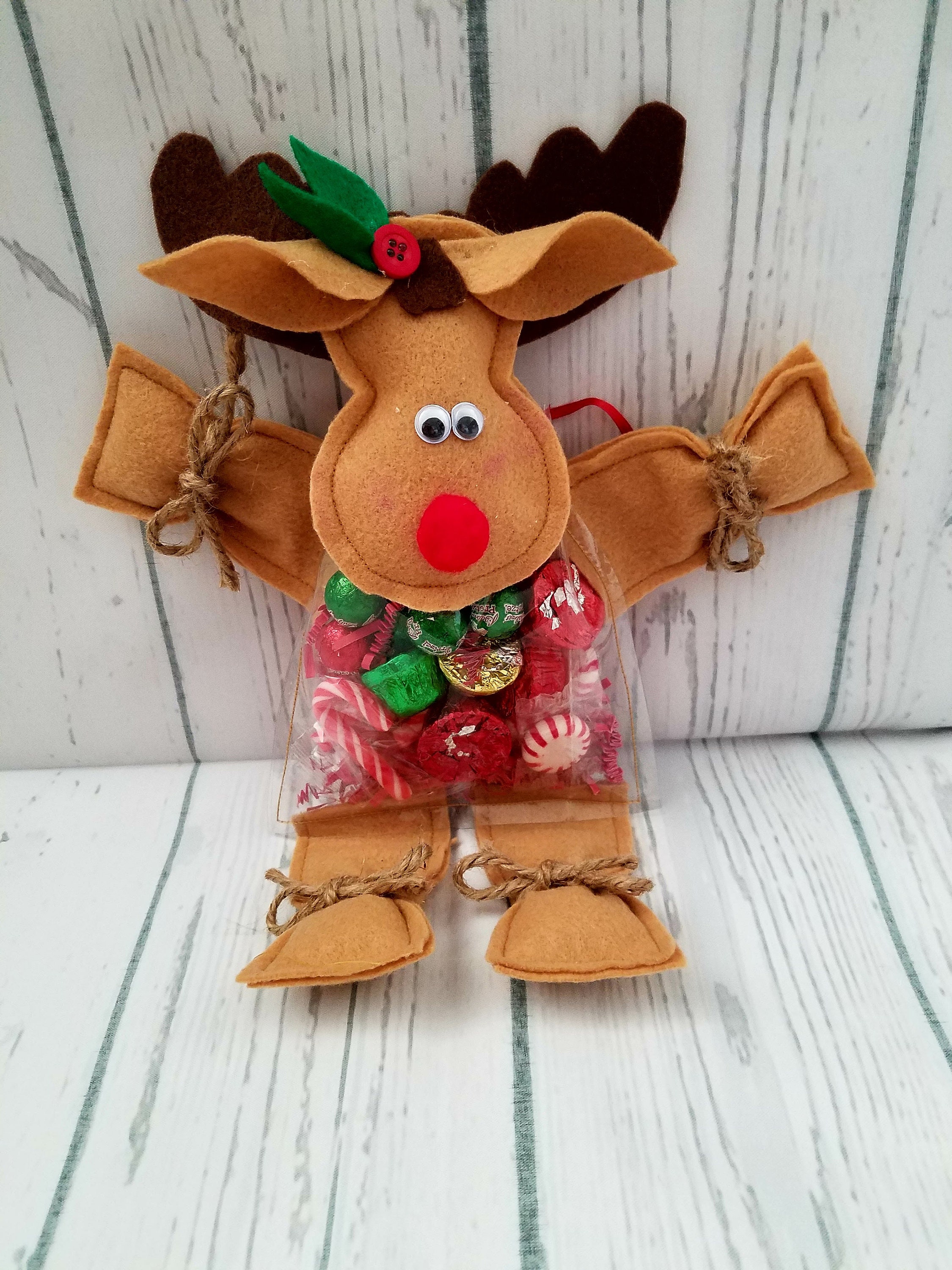 Reindeer Treat Bags (set of 3) - Etsy