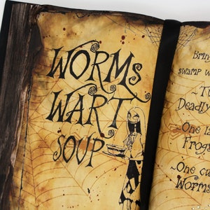 Worms Wart Soup Spell Book Nightmare Before Christmas Inspired - Etsy