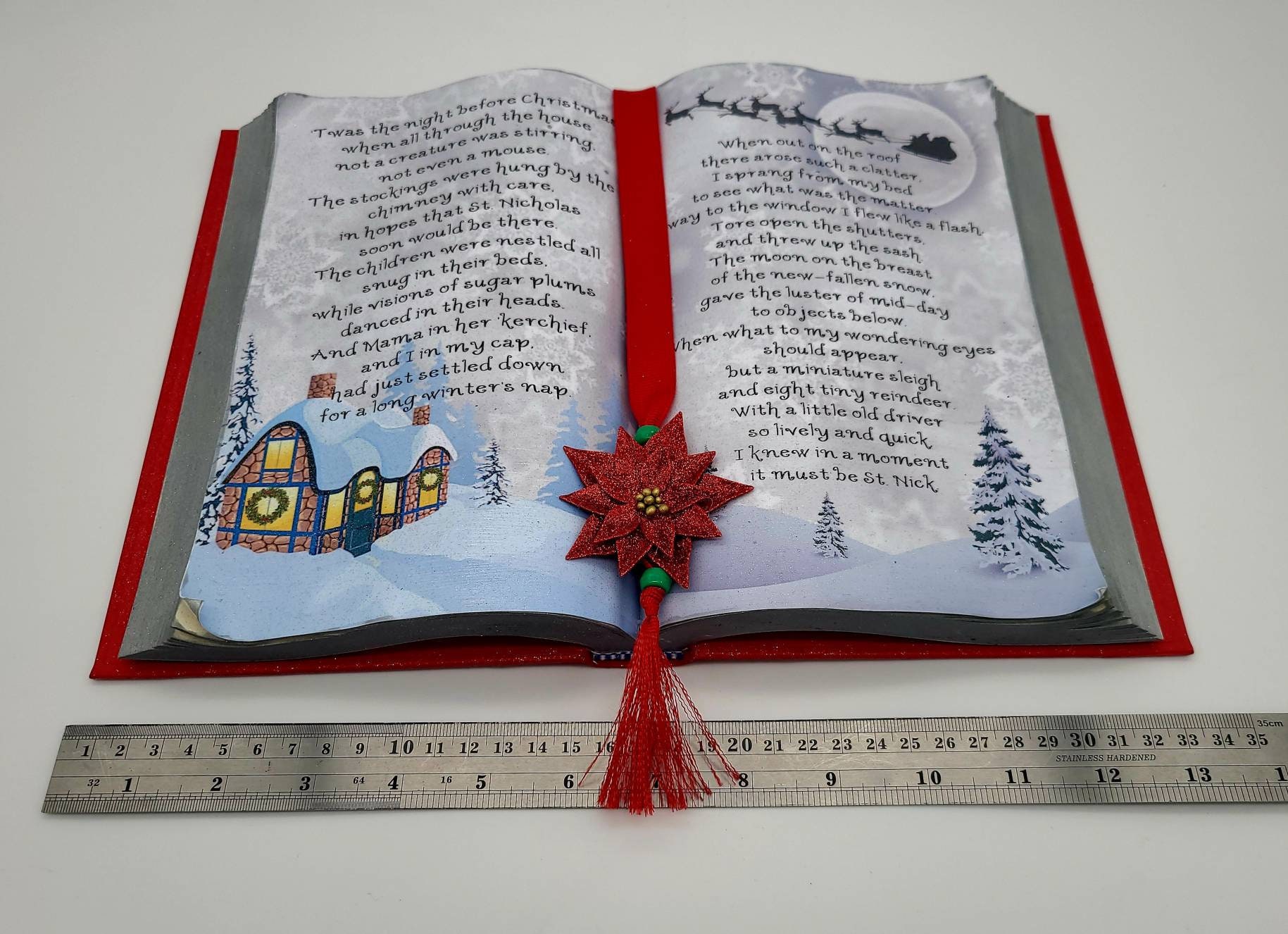 The Night Before Christmas display decor book | Etsy