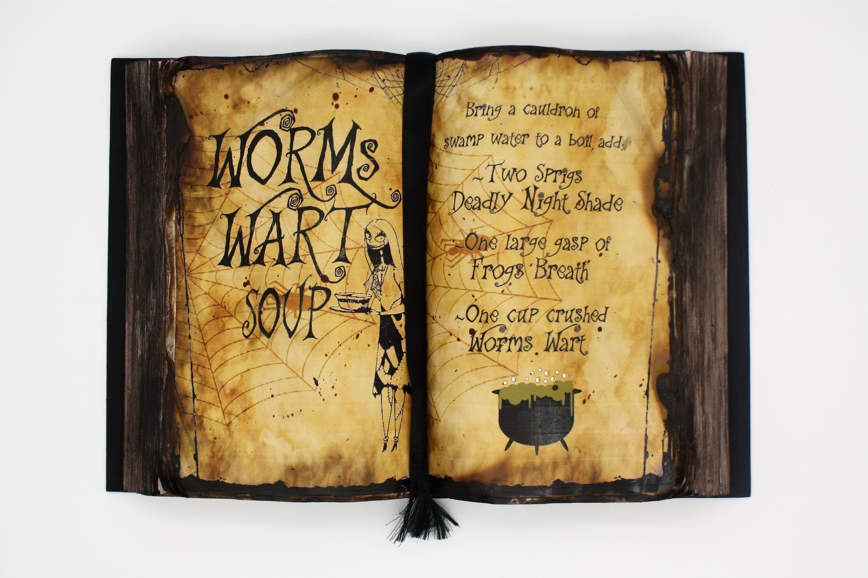 Worms Wart Soup Spell Book Nightmare Before Christmas Inspired - Etsy
