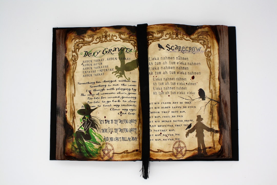 Defy Gravity and Scarecrow Spell Wicked the Musical Inspired Spell Book ...