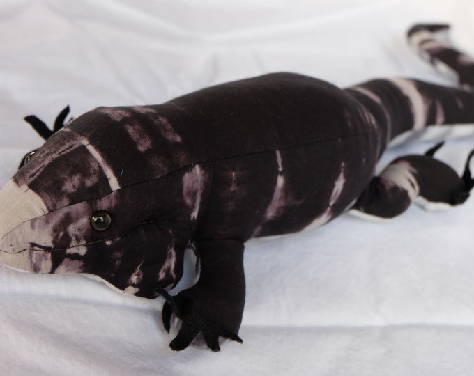 Soft Argentine Tegu Plush- Black and White Male - Etsy