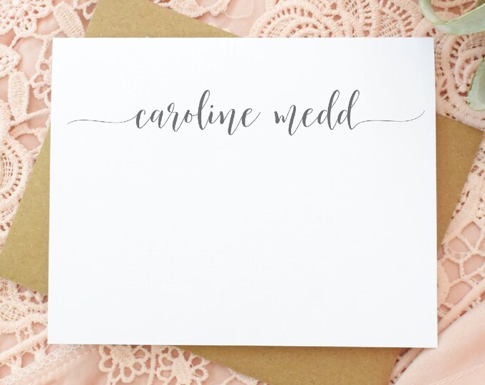 Calligraphy Stationary Personalized Stationery Set Custom - Etsy