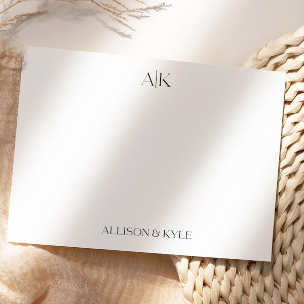 Monogramed Couple Stationary - Etsy