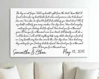 First dance lyrics | Etsy