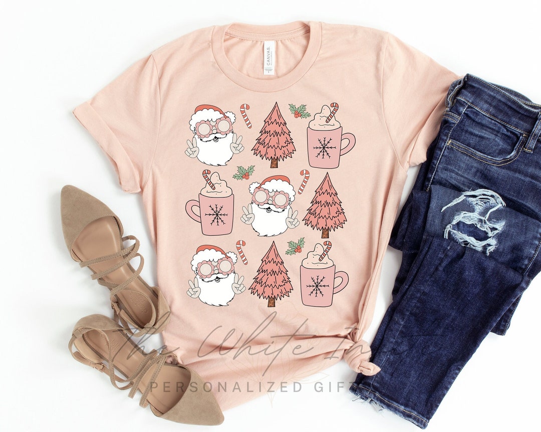 Ready to Press Christmas Screen Print Transfer, Santa Heat Transfer for ...