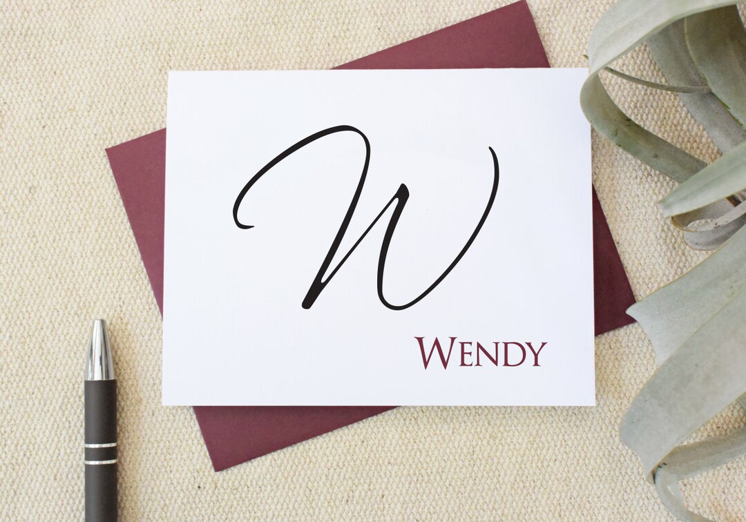 Calligraphy Stationary - Personalized Stationery Set - Custom Notecard ...