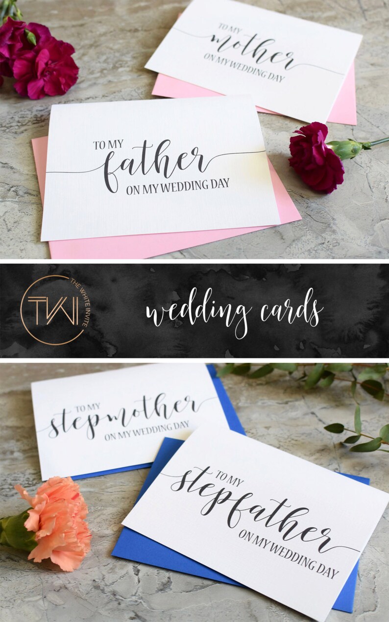 Wedding Card to Stepmother and Stepfather - to My Parents on My Wedding ...